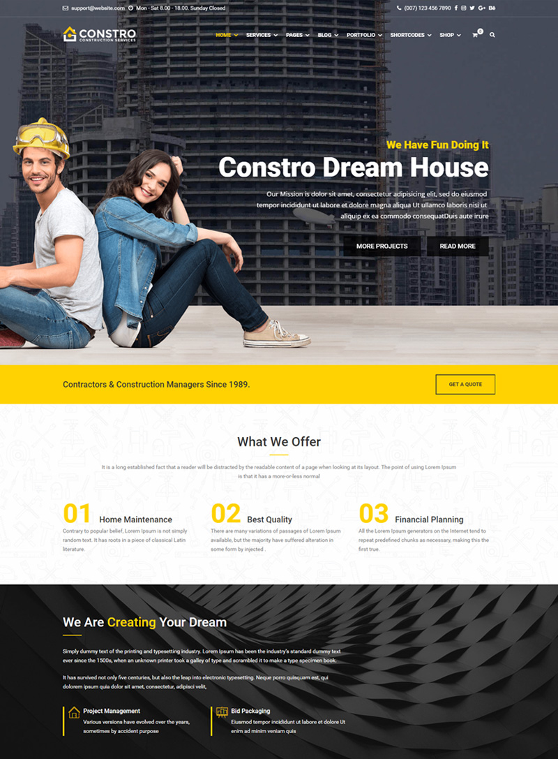 Welcome to Constro - Construction Business Umbraco Theme